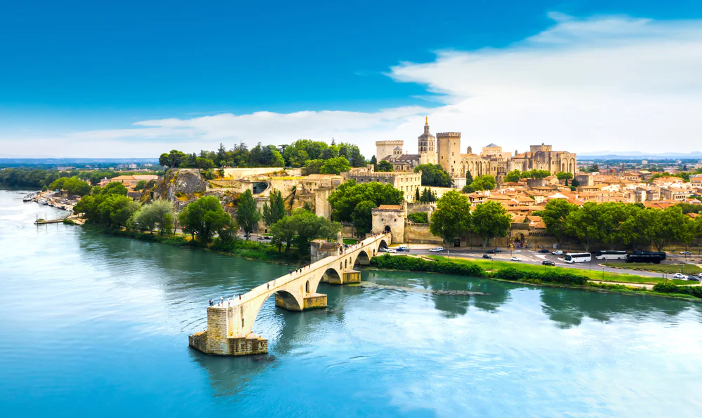 Saint Benezet bridge in Avignon Saint Benezet bridge in Avignon in a beautiful summer day, France