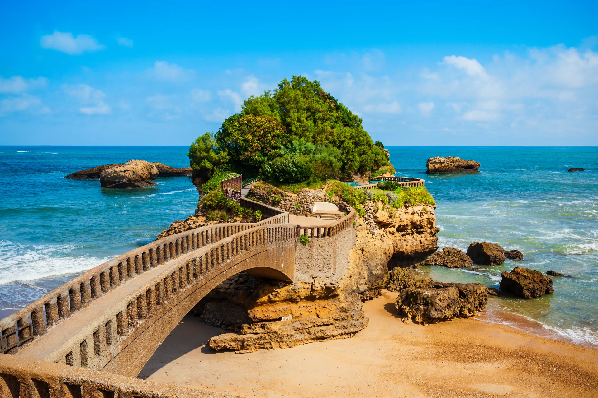 Rocher du Basta in Biarritz Rocher du Basta Biarritz with the sea in the background