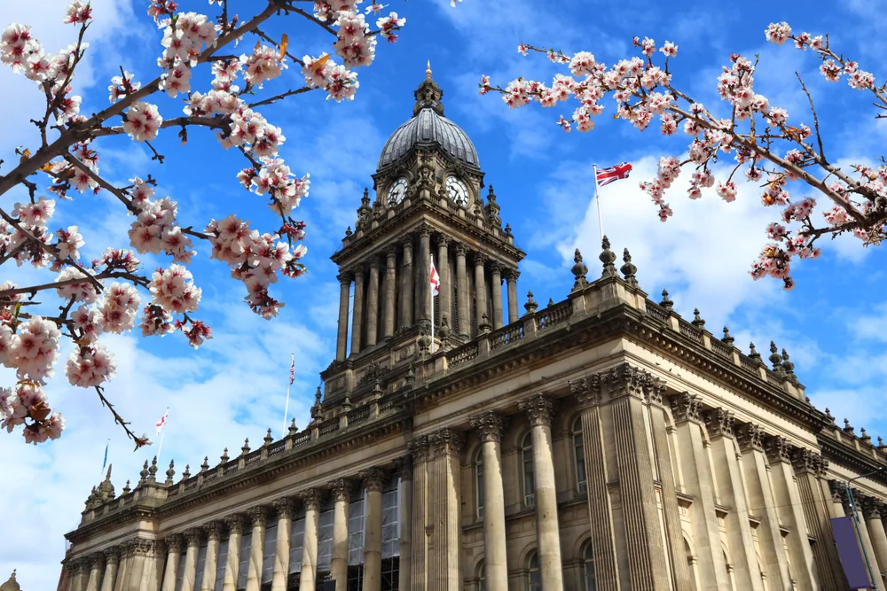 Leeds Town Hall in Spring Leeds Town Hall