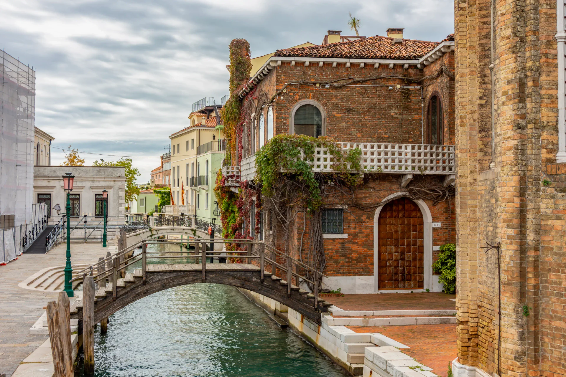 Canali e architettura del sestiere di Dorsoduro, Venezia, Italia